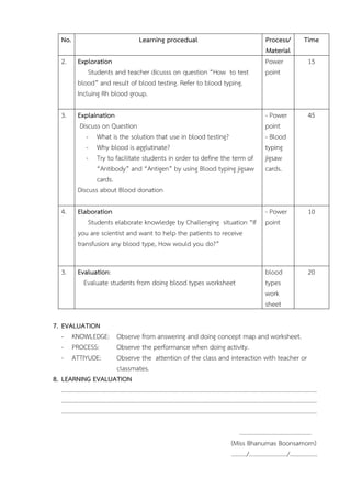 Blood type lesson plan | PDF