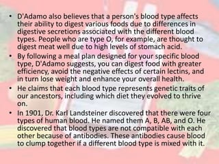Blood type diet | PPTX