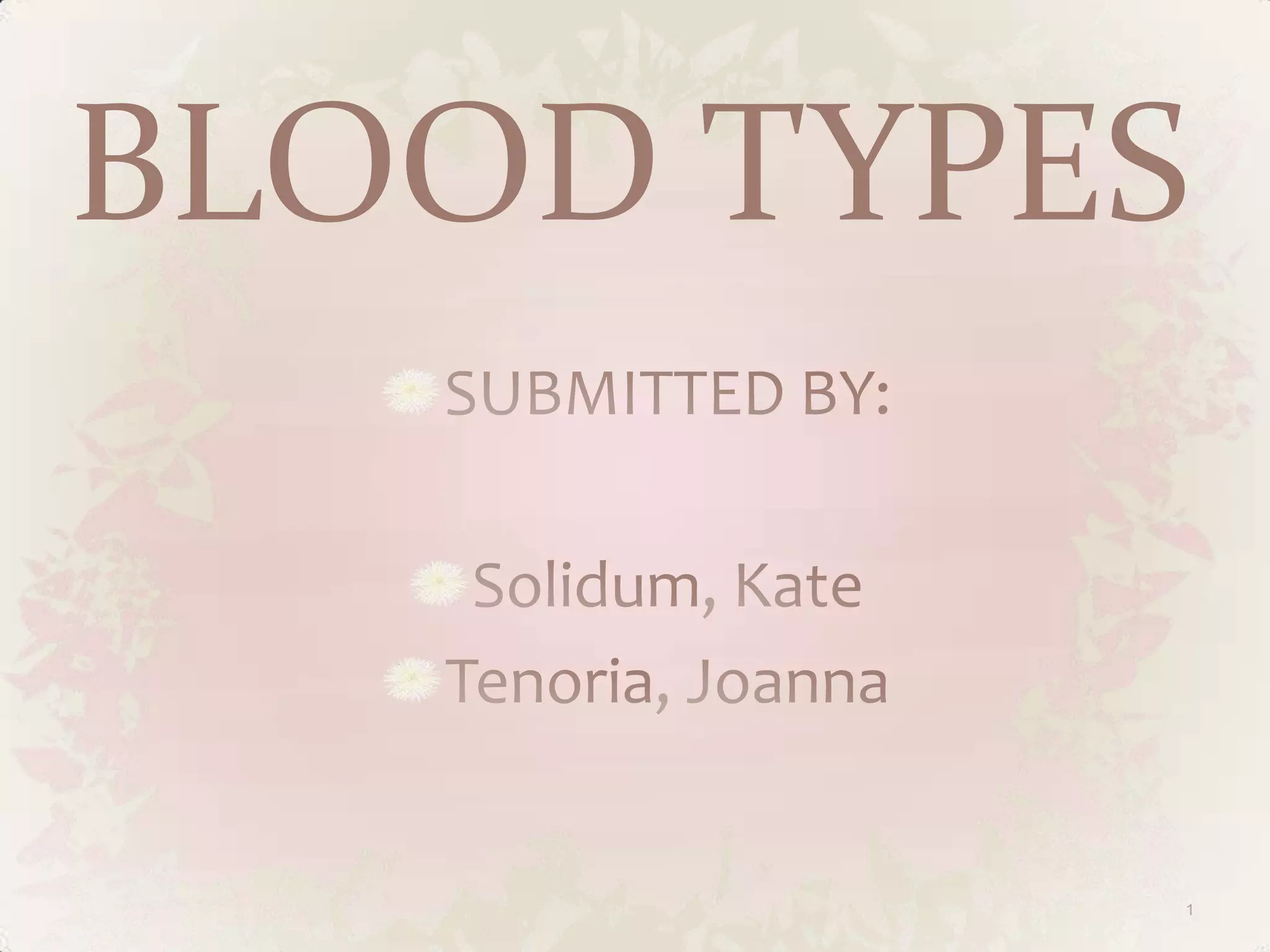 Blood types powerpoint presentation | PPTX