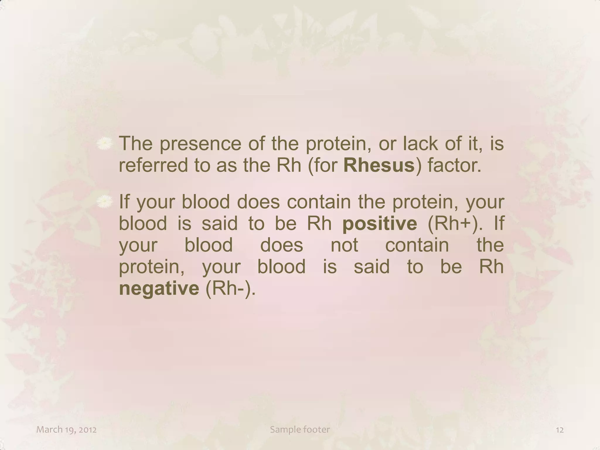 Blood types powerpoint presentation | PPTX