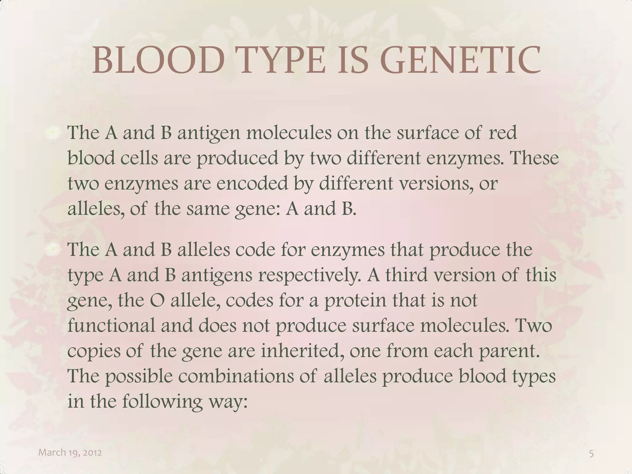 Blood types powerpoint presentation | PPTX