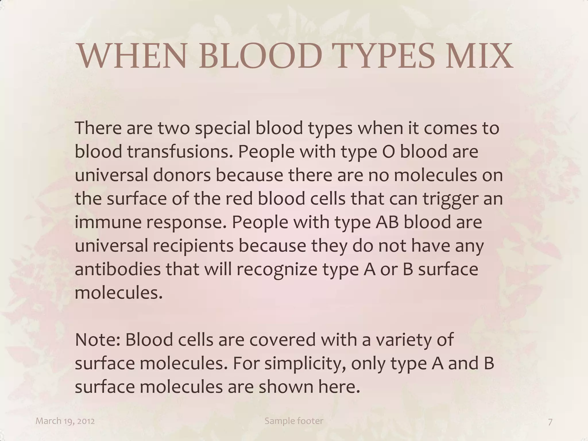 Blood types powerpoint presentation | PPTX