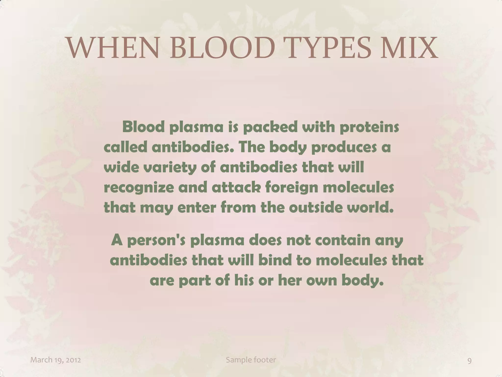 Blood types powerpoint presentation | PPTX