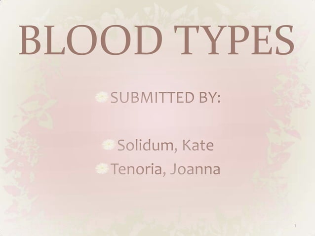 Blood types powerpoint presentation | PPTX | Blood Disorders | Diseases ...