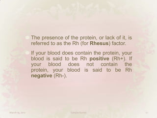 Blood types powerpoint presentation | PPTX