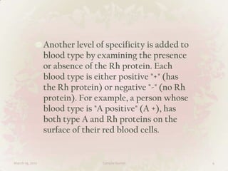 Blood types powerpoint presentation | PPTX