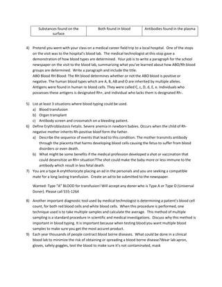 Blood typing | DOCX