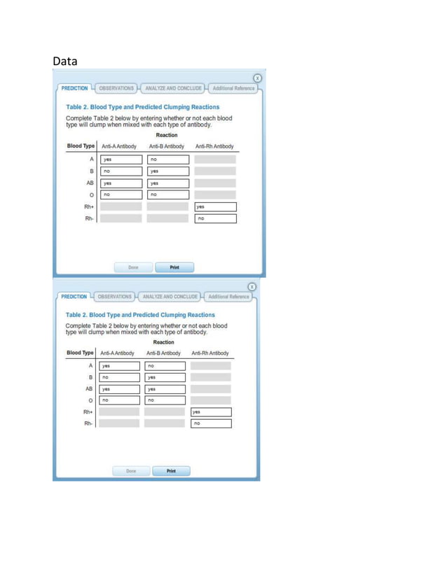 Blood typing lab | PDF