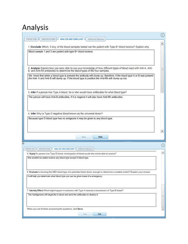 Blood typing lab | PDF