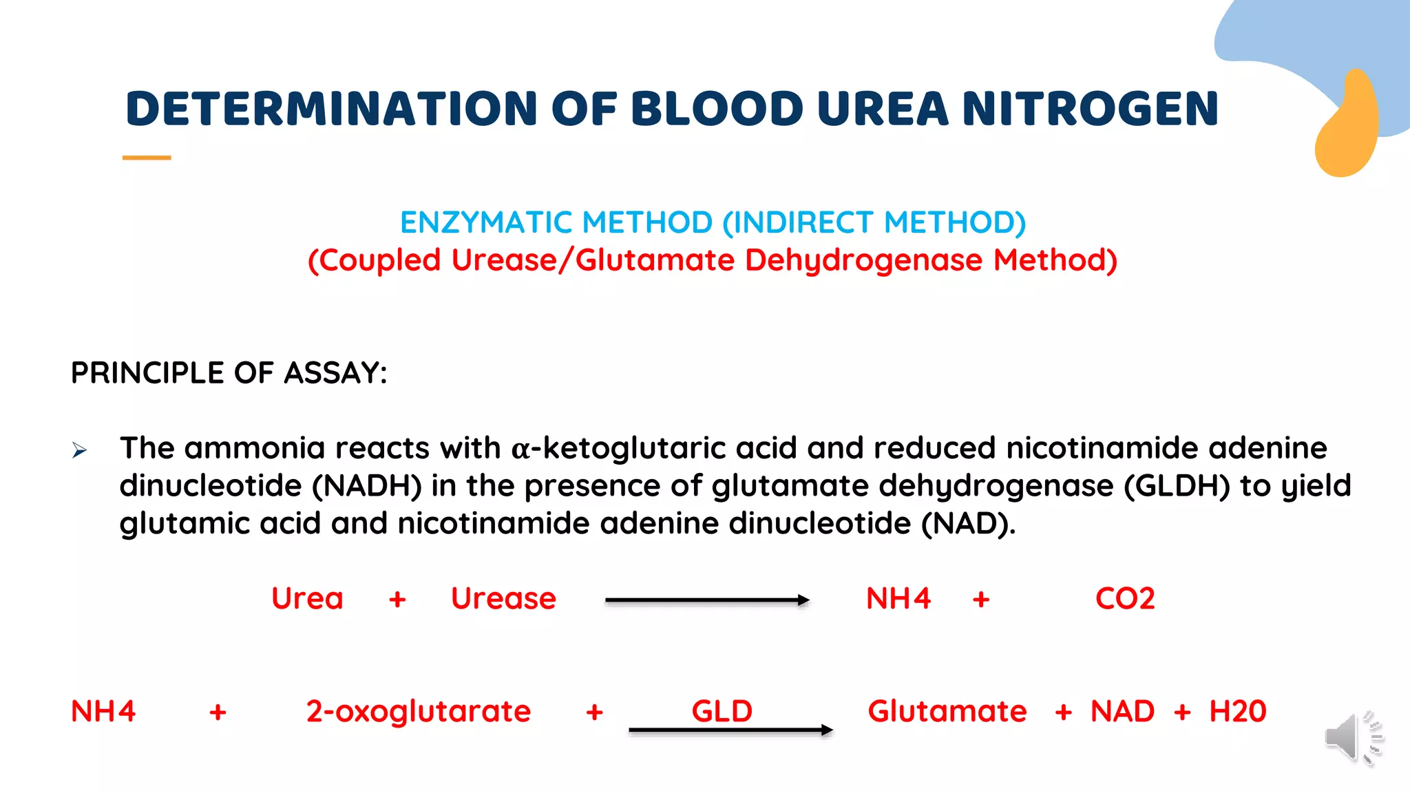 Blood urea nitrogen | PPTX