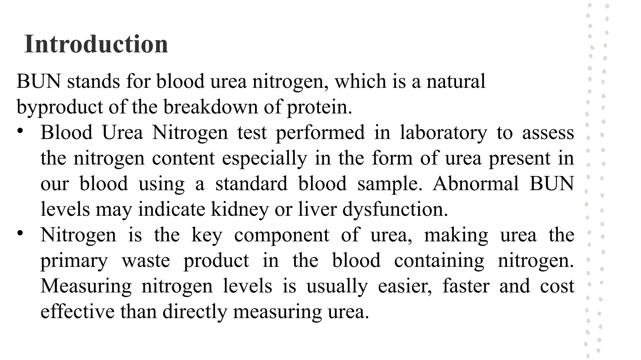 BLOOD UREA NITROGEN and it's assessment.pptx