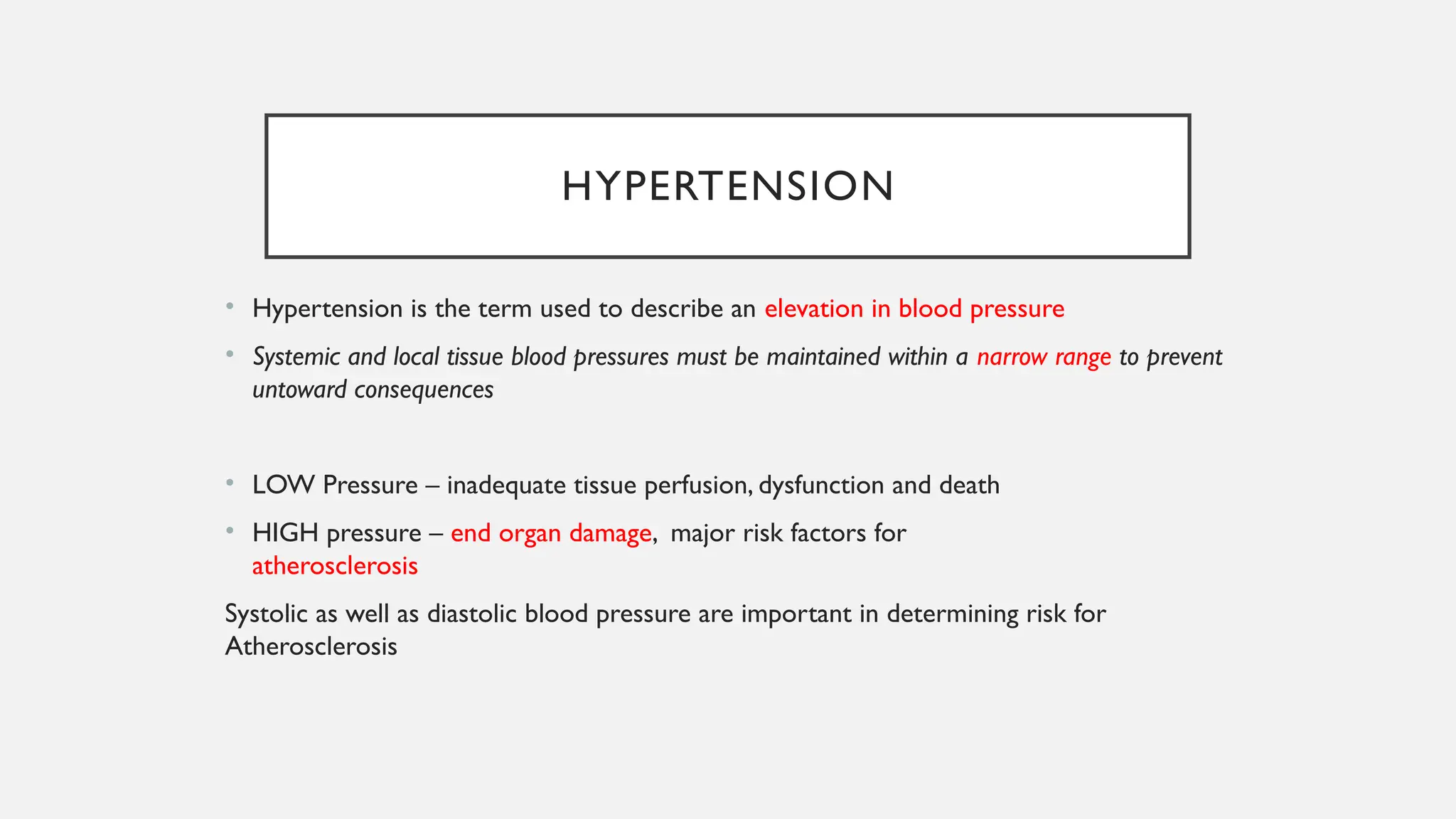 Blood vessels - Hypertension.pptx, atherosclerosis | PPTX