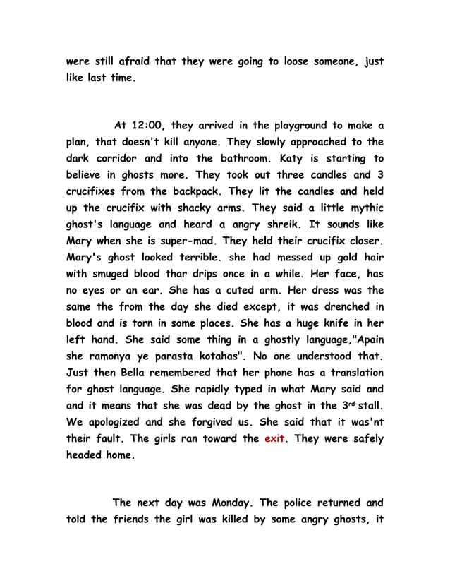 A Scary story | PDF