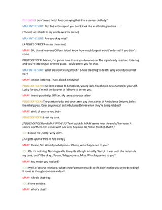 Acting Scripts For One Person