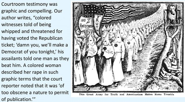 Chaos of Reconstruction, Terror After the Civil War | PPT