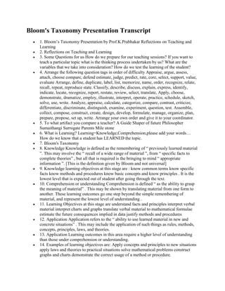 Bloom | DOCX | Educational Assessment | Education