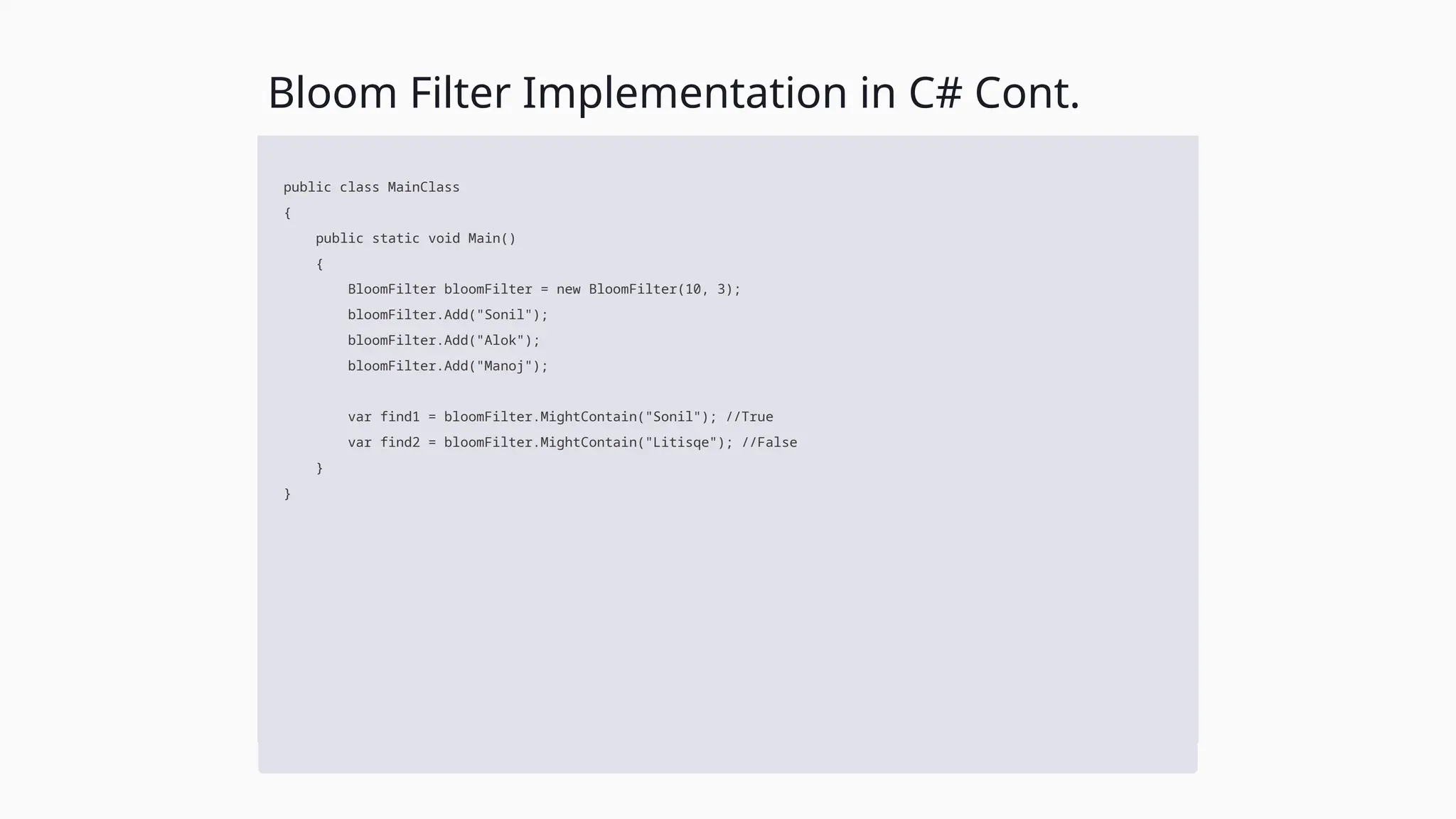 Bloom-Filters-A-Comprehensive-Guide with CSharp Sample | PPTX