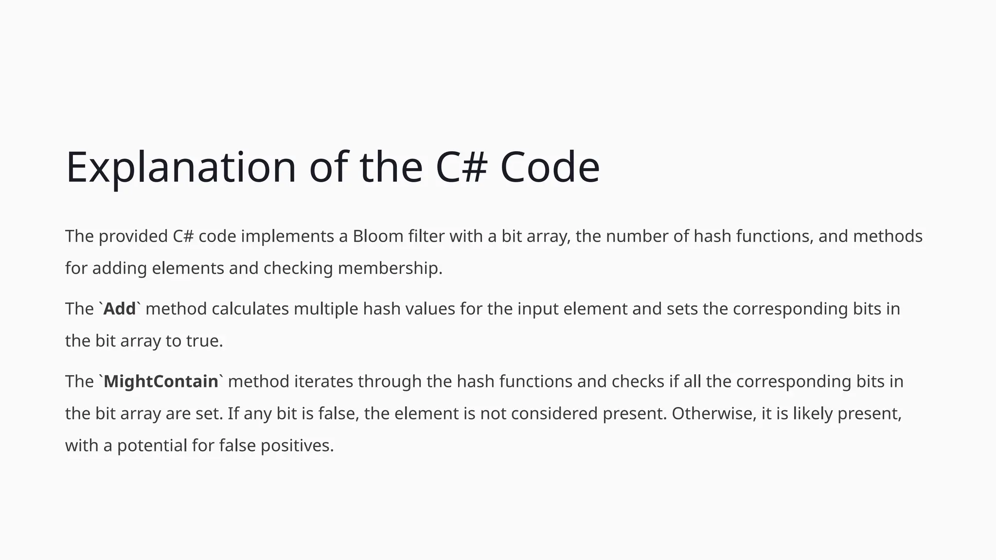 Bloom-Filters-A-Comprehensive-Guide with CSharp Sample | PPTX