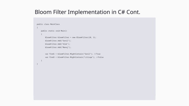 Bloom-Filters-A-Comprehensive-Guide with CSharp Sample | PPTX | Databases | Computer Software ...