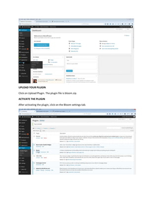 Bloom instructions | PDF