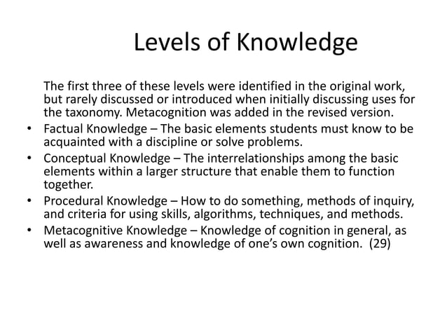 Bloom and anderson taxonomy | PPT