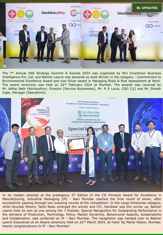 BLOOM_April2024. Balmer Lawrie Online Monthly Bulletin | PDF