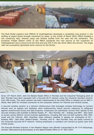 BLOOM_April2024. Balmer Lawrie Online Monthly Bulletin | PDF