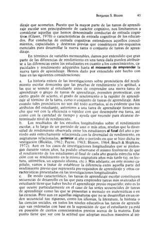 Bloom Benjamin 1976 - Características humanas y aprendizaje escolar | PDF