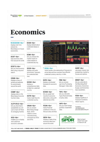 Bloomberg essentials key functionality | PDF