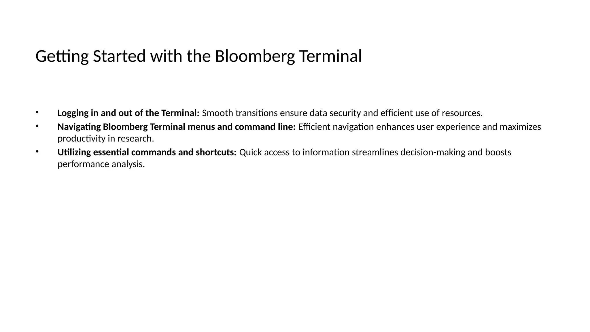 Introductory Bloomberg Terminal Essentials pptx | PPTX