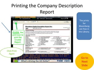 Bloomberg Tutorial Company Description | PPTX