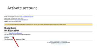 Bloomberg off campus access | PPTX