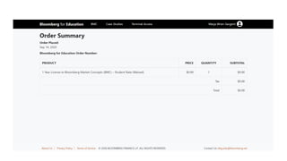 Bloomberg off campus access | PPTX