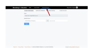 Bloomberg off campus access | PPTX