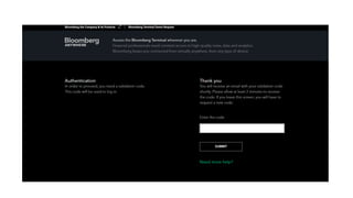 Bloomberg off campus access | PPTX