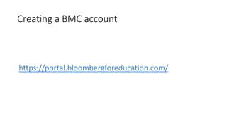 Bloomberg off campus access | PPTX