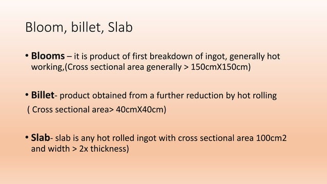 Bloom, billet, slab, plate | PPTX