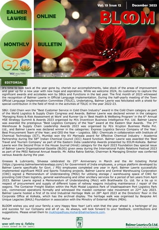BLOOM_December2023- Balmer Lawrie Online Monthly Bulletin | PDF