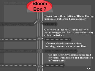 Bloom energy | PPT | Power and Energy Industry | Industries