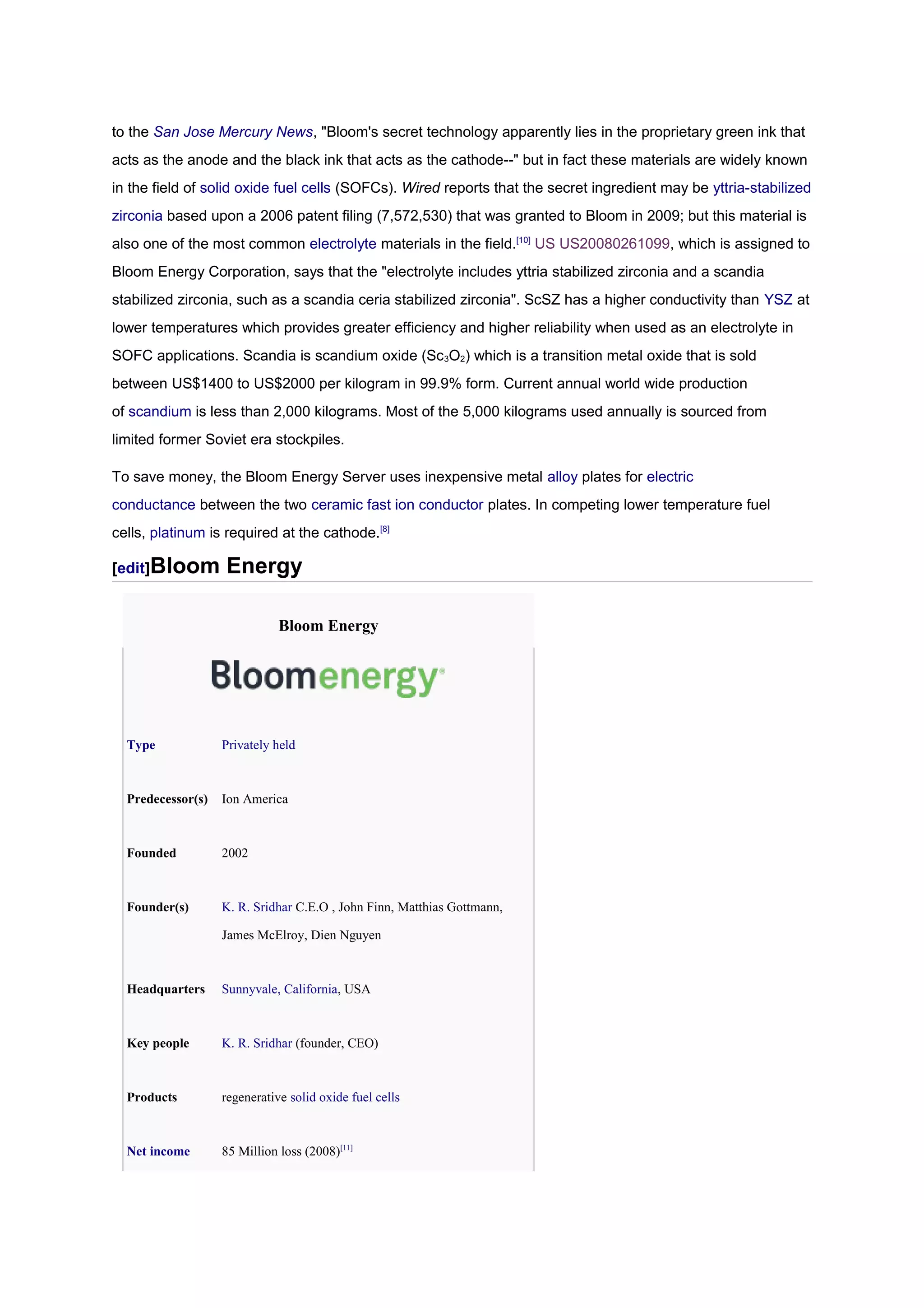 Bloom energy server | DOC