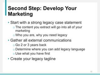 Legacy Giving Essentials: How to Build a Bequest Program | PPTX