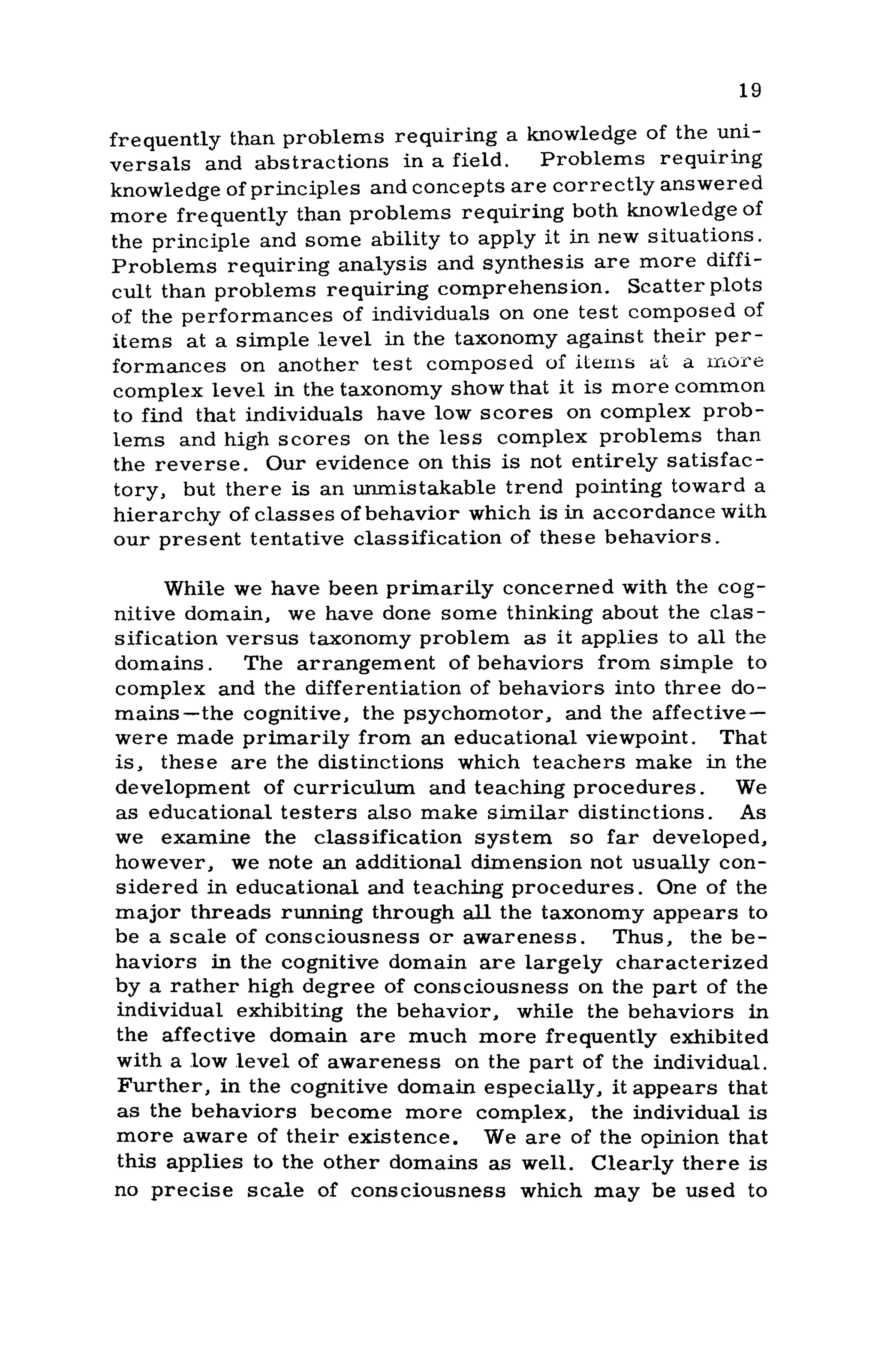 Taxonomy of Educational Objectives | PDF