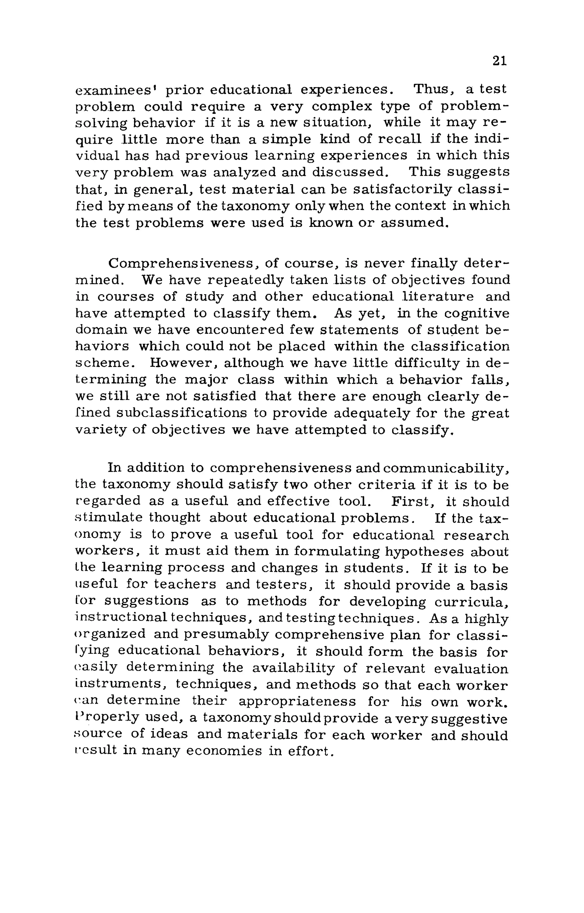 Taxonomy of Educational Objectives | PDF