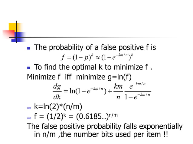 bloomfilter.ppt | Programming Languages | Computing