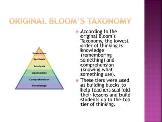 Blooms Categorization of Thinking | PPTX