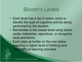 blooms.taxonomy on Course outcome and program outcome | PPT