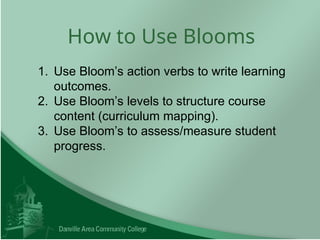 blooms.taxonomy on Course outcome and program outcome | PPT