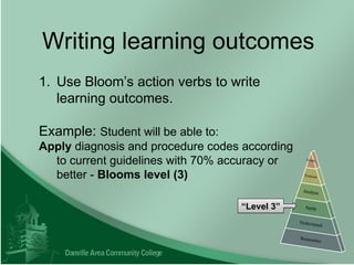 blooms.taxonomy on Course outcome and program outcome | PPT