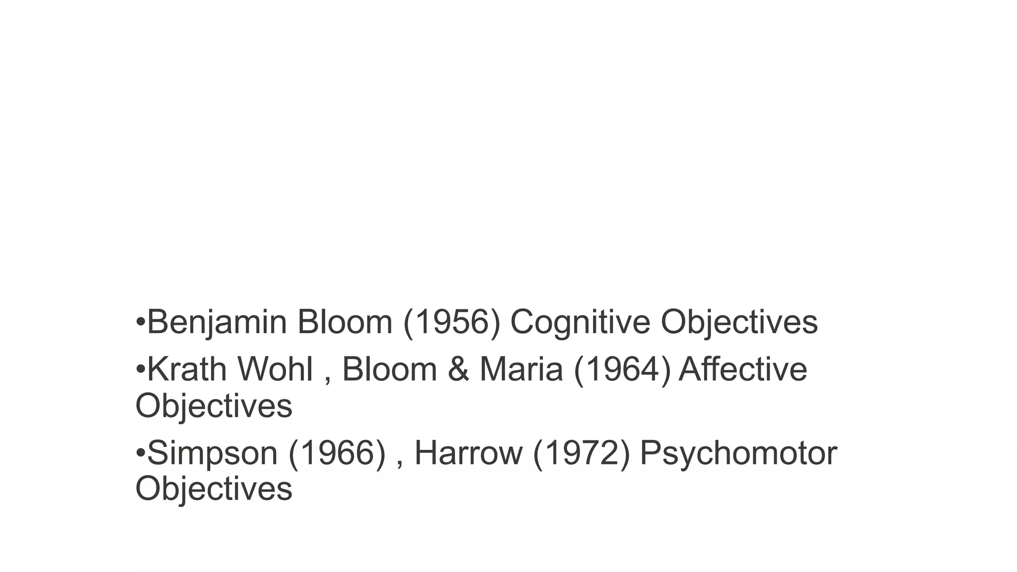 Blooms taxonomy-of-objectives | PPT