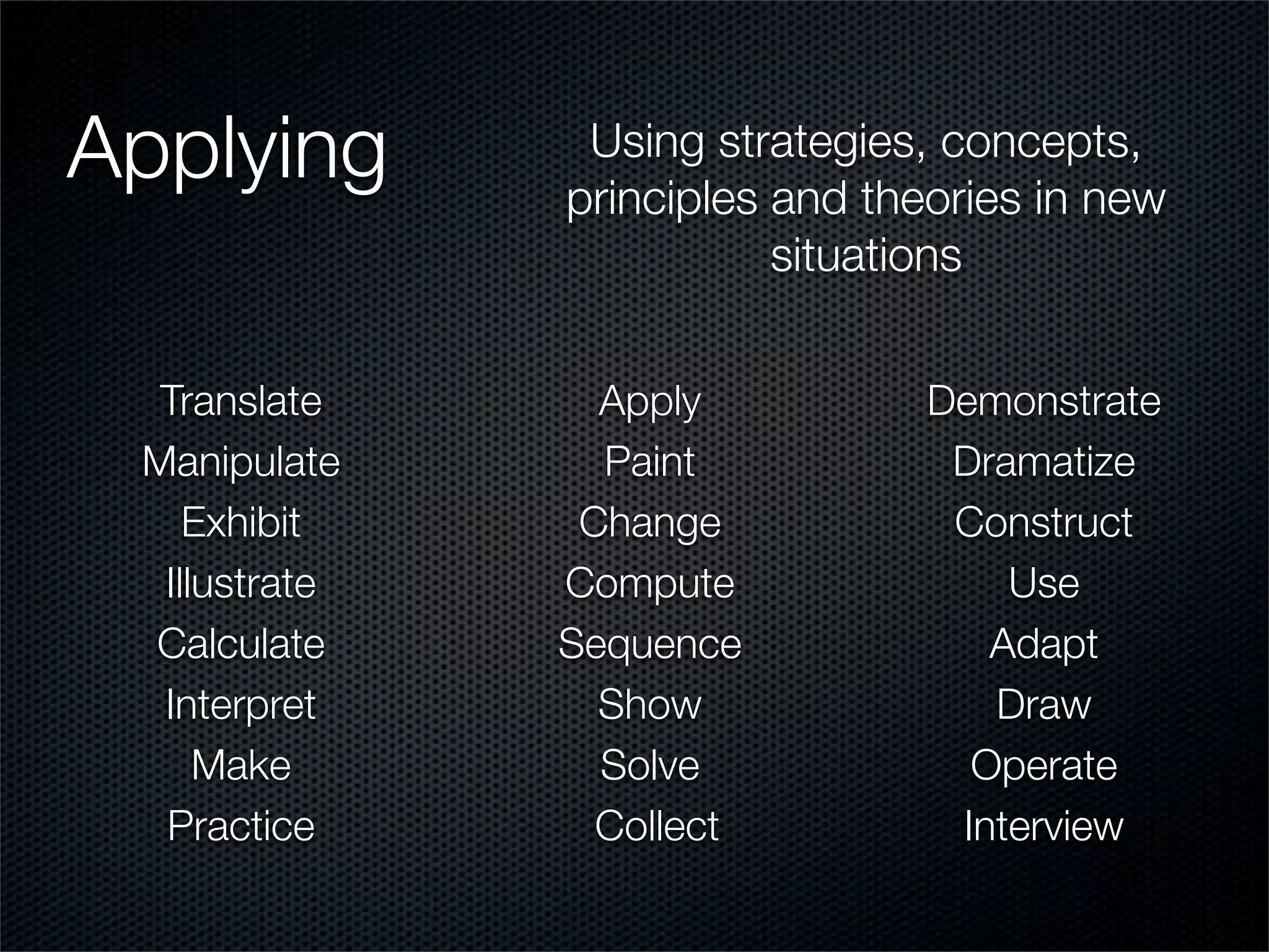 Blooms Understanding And Applying | PDF